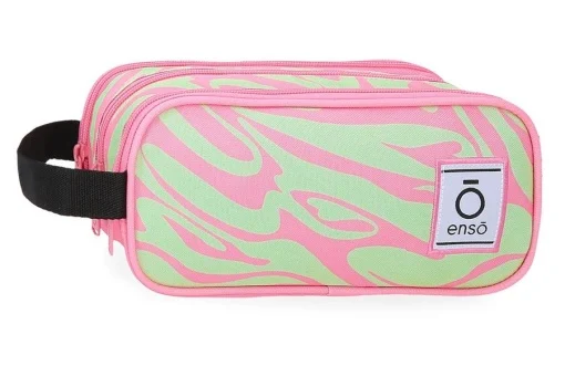 ENSO FLEUR ženski neseser sa 3 pregrade - pink