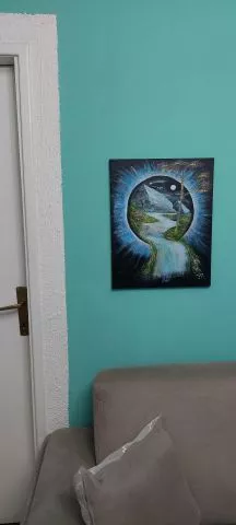 „IZMEĐU SVETOVA“ –AKRIL NA PLATNU (40X50 CM)