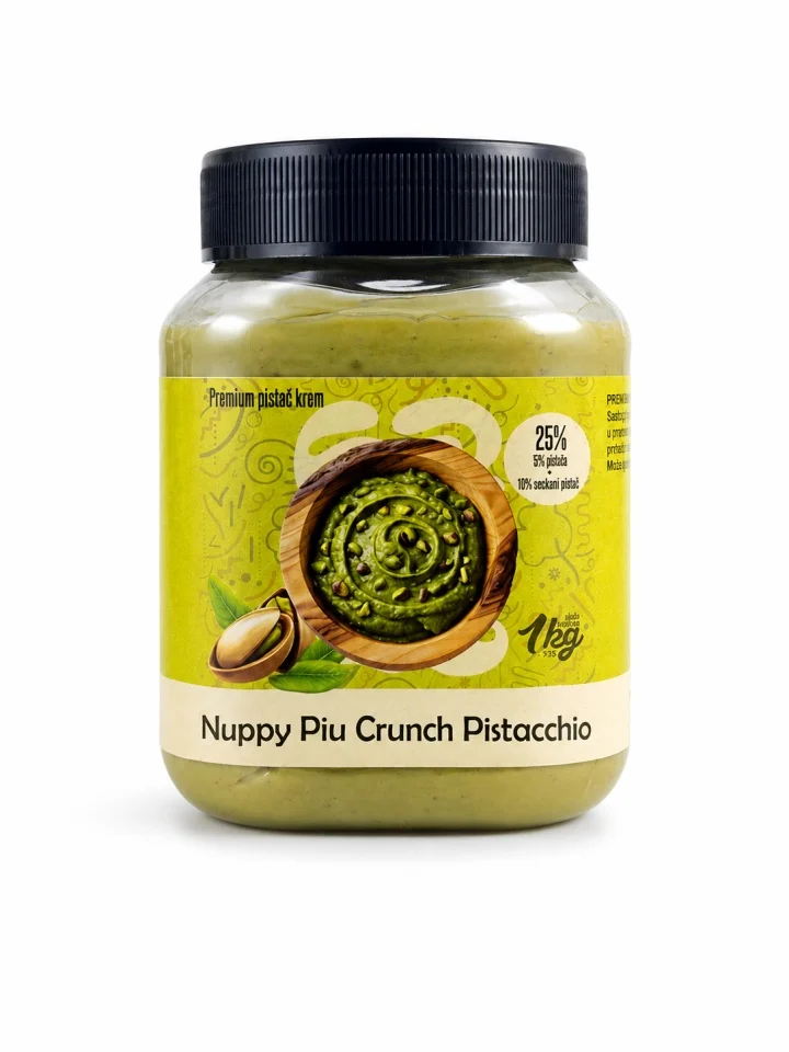 Pistać krem CRUNCH 1kg – 25% pistaća sa komadićima pistaća