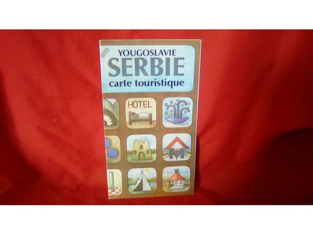 Yugoslavie SERBIE carte touristique Turistička karta