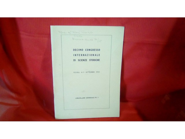 10.međunarodni kongres nauka istorije  1955  Rim