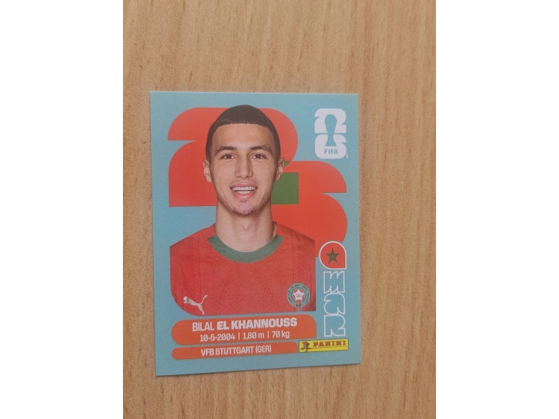 World Cup Panini 2026 sličica broj MAR 14