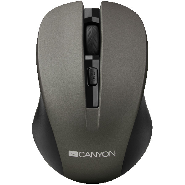 CANYON MW-1 2.4GHz wireless optical Miš with 4 buttons, DPI 80012001600, Gray, 103.5*69.5*35mm, 0.06kg ( CNE-CMSW1G )