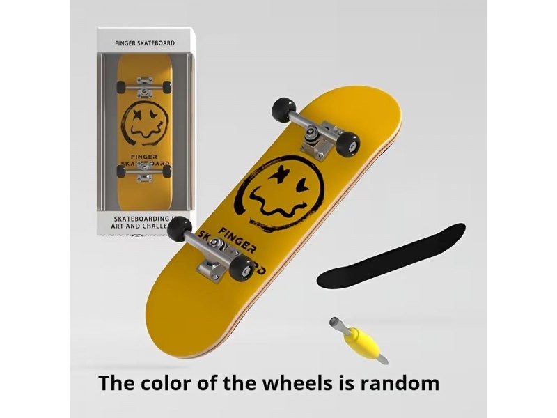 Finger skateboard, profi mini skejt, Maple, Smiley