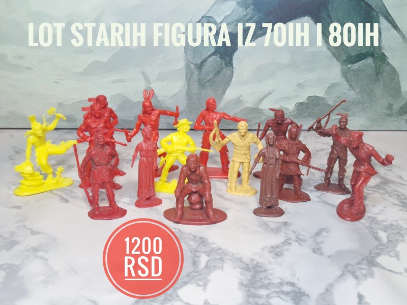 Lot starih figura kauboja i indijanaca iz 70ih i 80ih