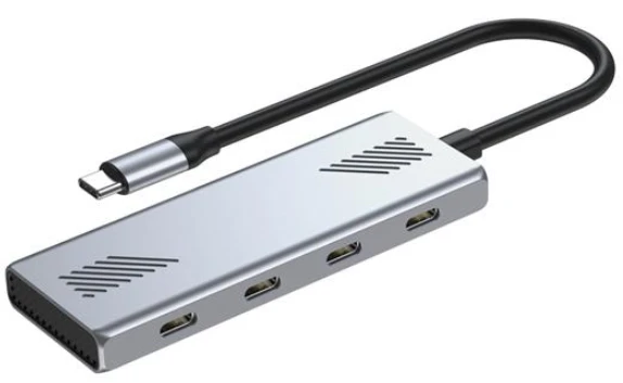 UHB-CM-U310-C4-01 Gembird razdelnik, IN-1 x USB Type-C (M) OUT-4 x USB Type-C (F)