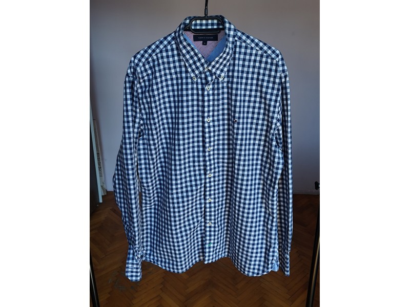 Premium gingham plava karirana Tommy Hilfiger kosulja