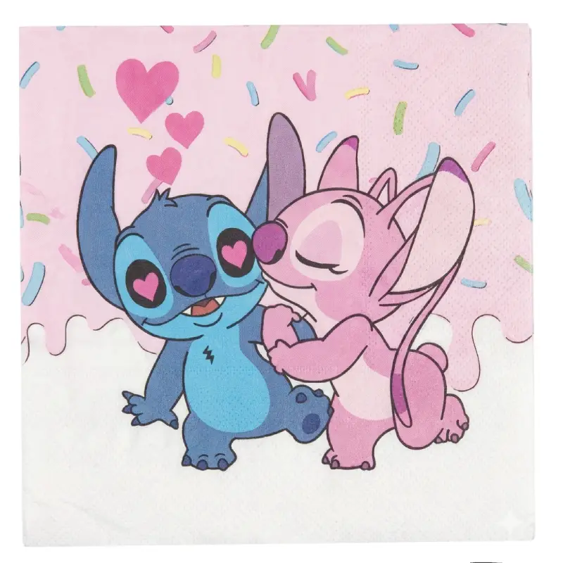 Stitch & Angel roze salvete