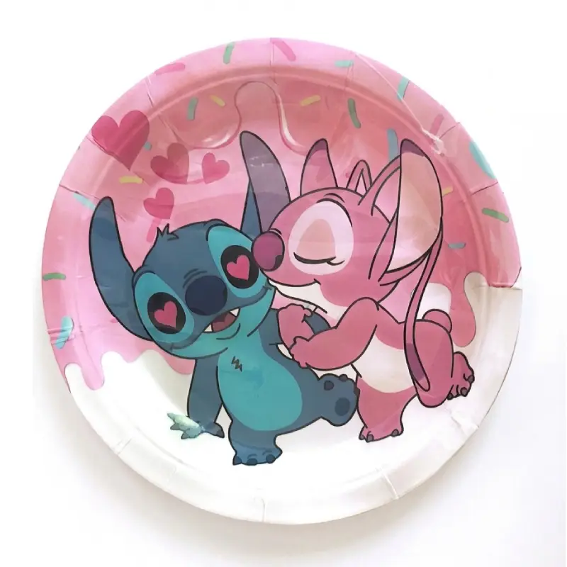 Stitch & Angel roze tanjirići