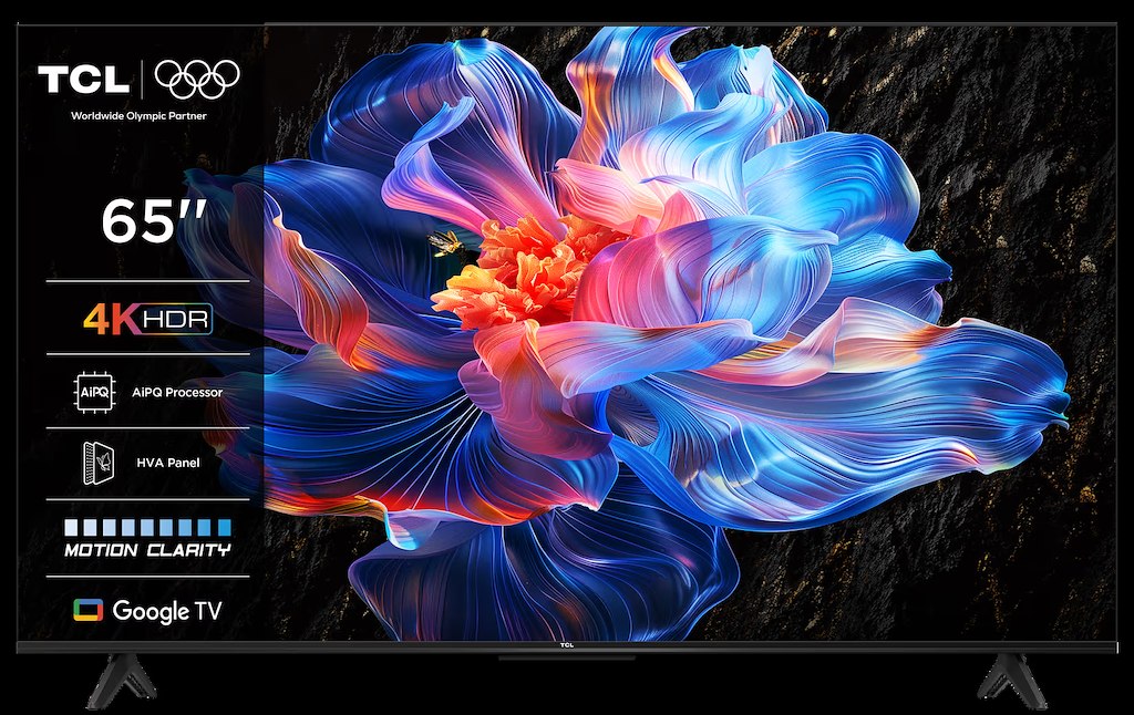TCL Televizor 65V6C 65", 4K UHD, Smart, Google TV, Crni