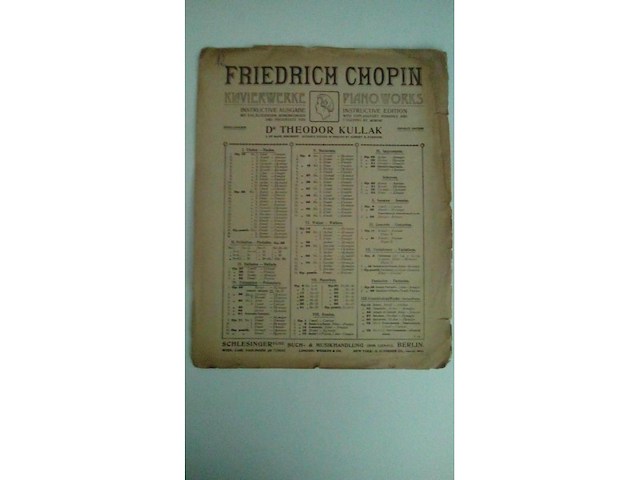 FRIEDRICH CHOPIN  Polonaise  Dr Theodor Kullak 1882.