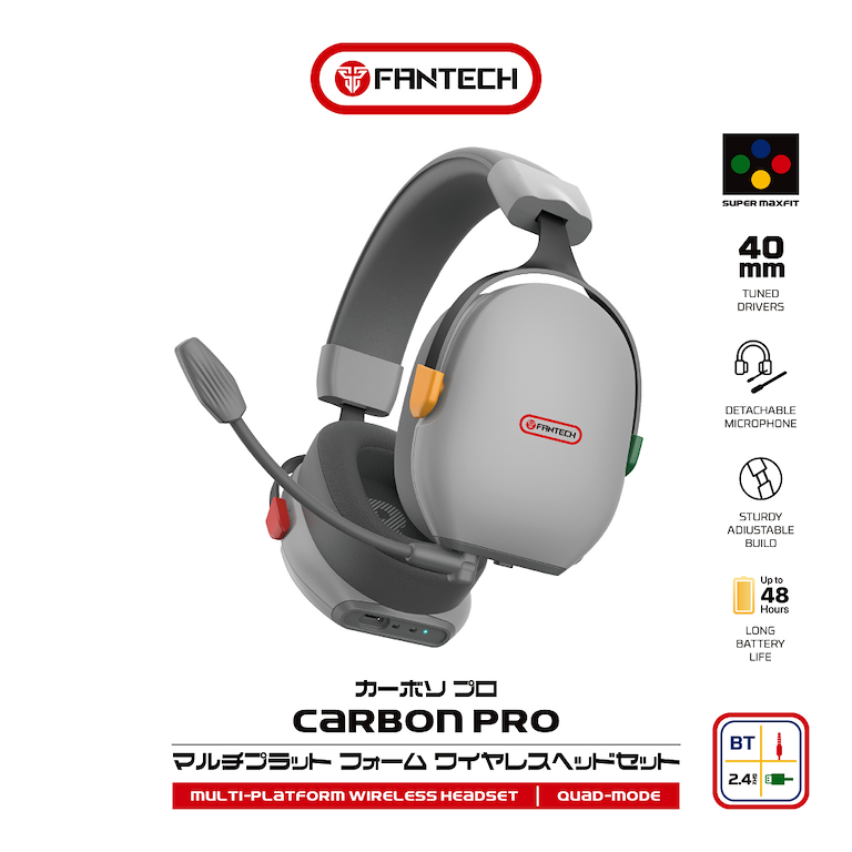 Bluetooth slusalice Fantech Carbon Pro WHG06 sive