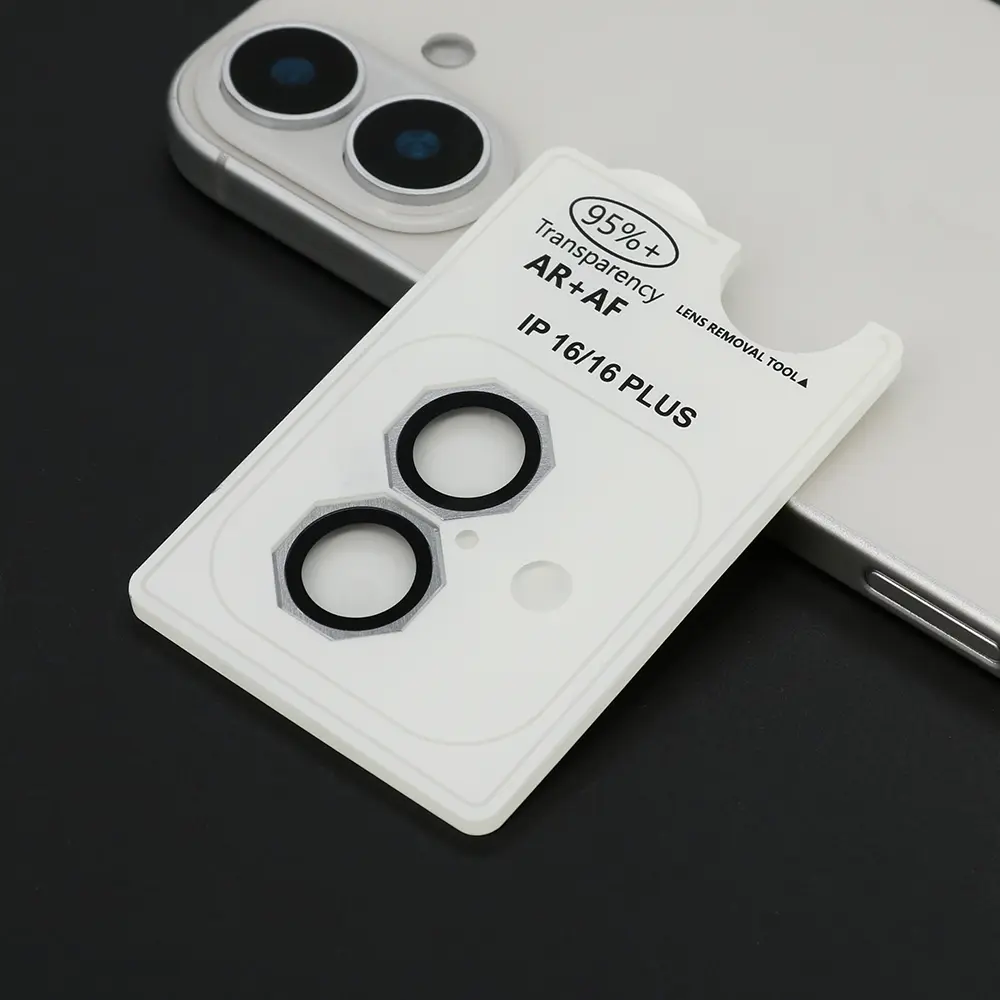 Zaštita za kameru Octagon za iPhone 16 (6.1)/16 Plus (6.7), Srebrna
