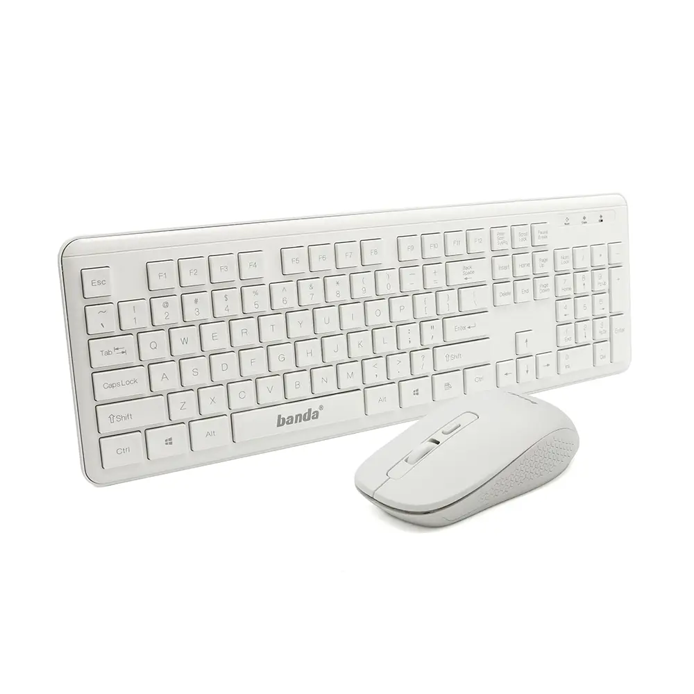 Tastatura i miš, Bežicni combo set C400, Beli