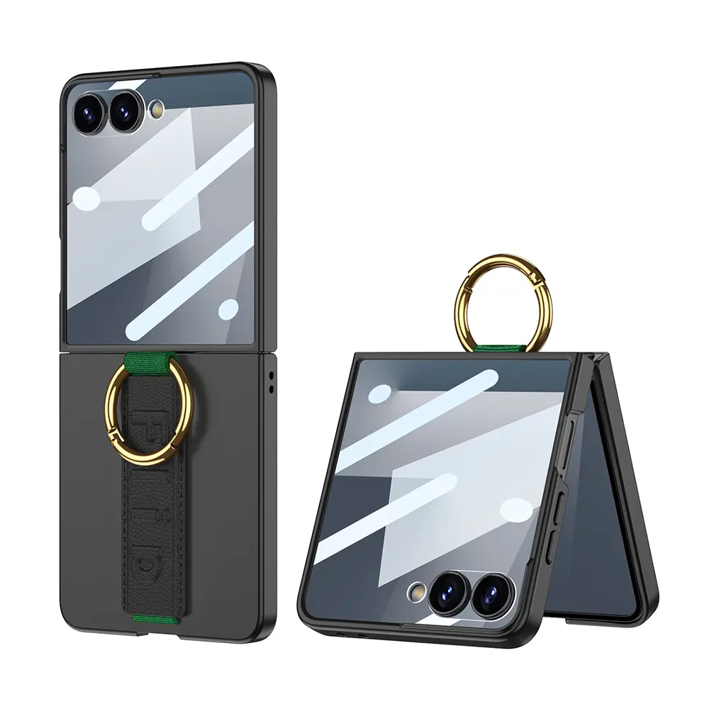 Maska za Samsung Galaxy Z Flip 7 5G STRAP RING CASE crna (GKK case)