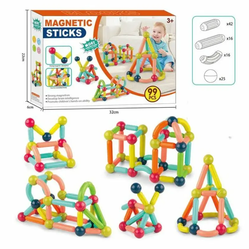 Magnetne kocke/štapići 96575, 99 komada