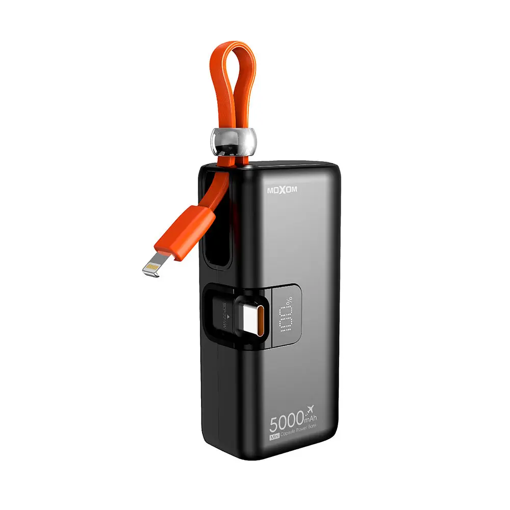 Moxom Power Bank MX‑PB161 PD20W + QC22.5W 5000mAh, Crni