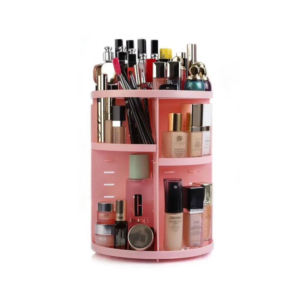 Hermia Organizer za šminku, 100% plastika, 23 x 23 x 30.5 cm, Roze