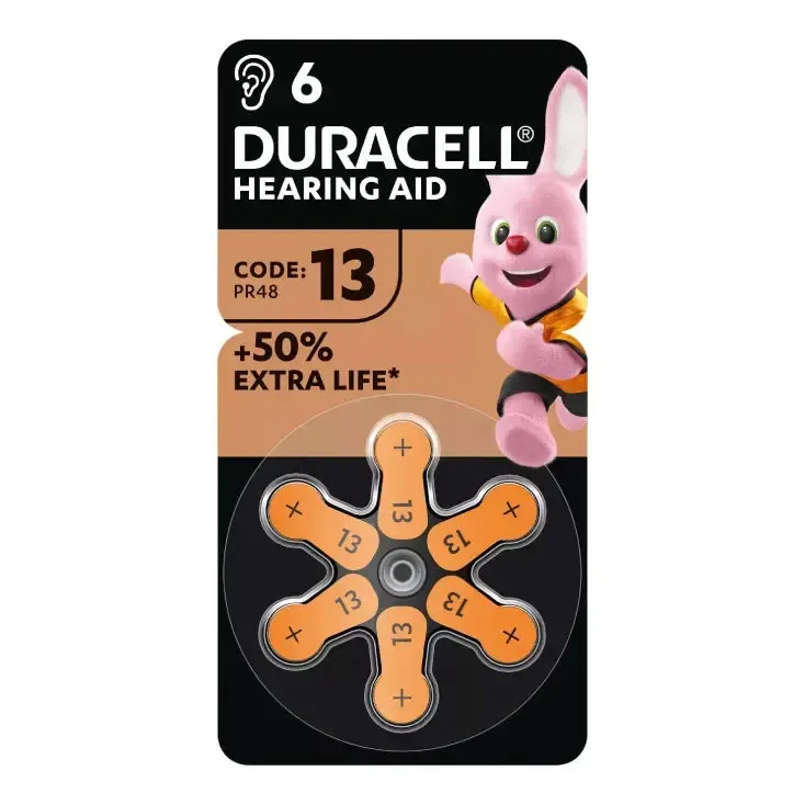 Duracell baterije za slušni aparat Aid 13 — pak. 6 kom