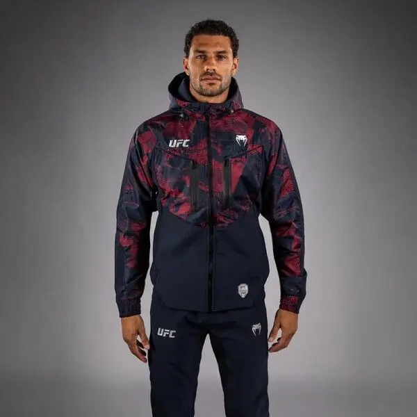 Venum Muški gornji deo trenerke UFC Zenith Authentic Fight Week, Bordo-crni