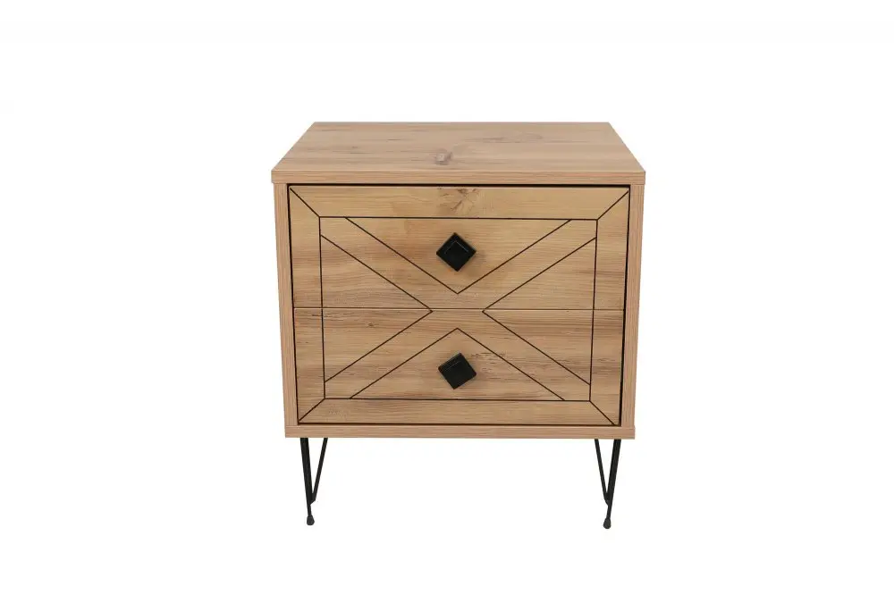 Hanah Home Noćni stočić Luna, 50x55x40 cm, Braon
