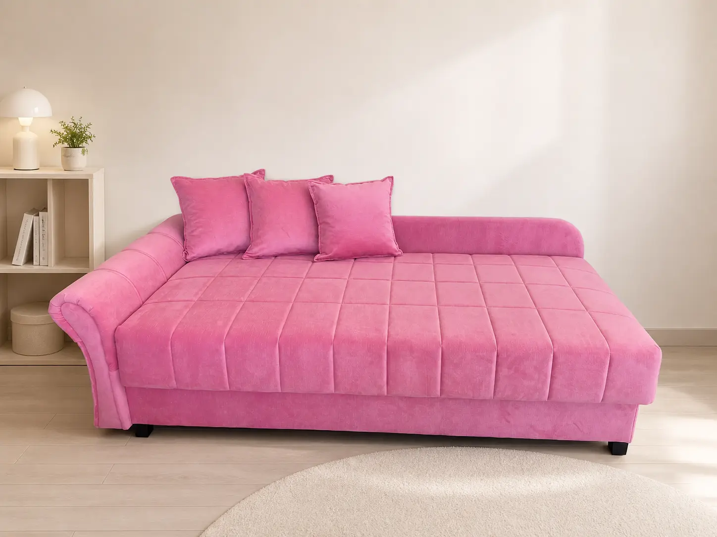 Krevet na otvaranje LEA, 95x210, roze