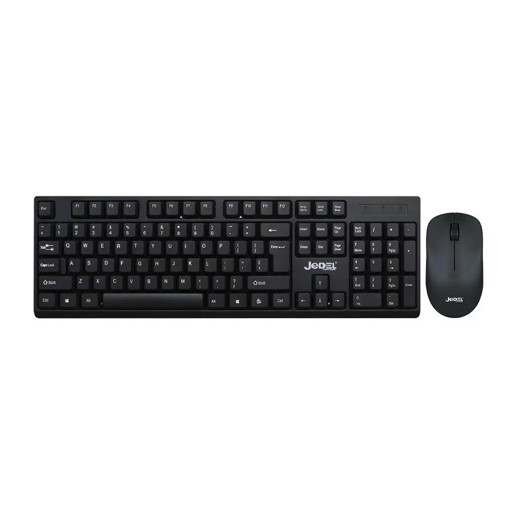 Jedel Bežična Tastatura, Mehanička, i miš WS732, Crna