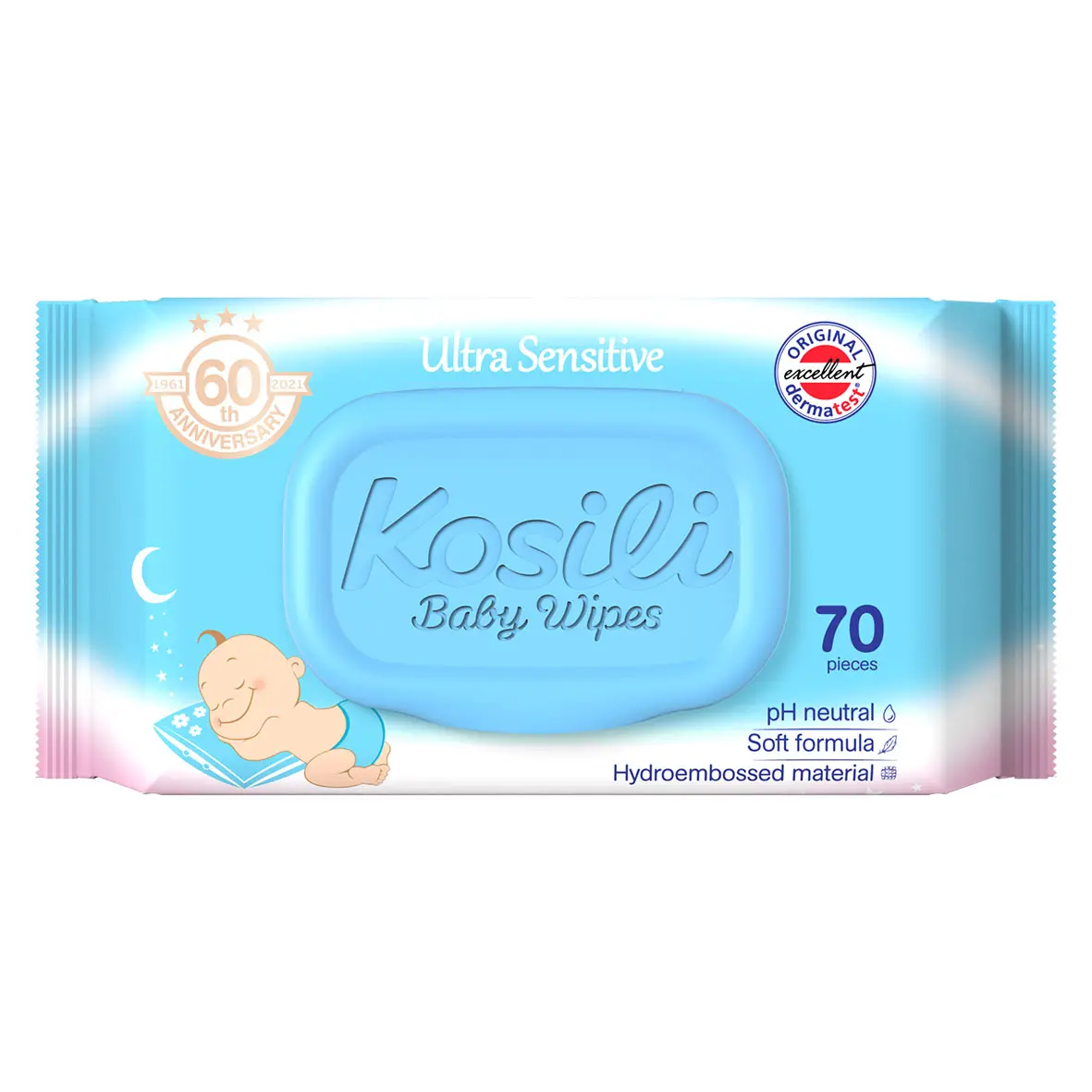 KOSILI Baby vlažne maramice plave 70/1