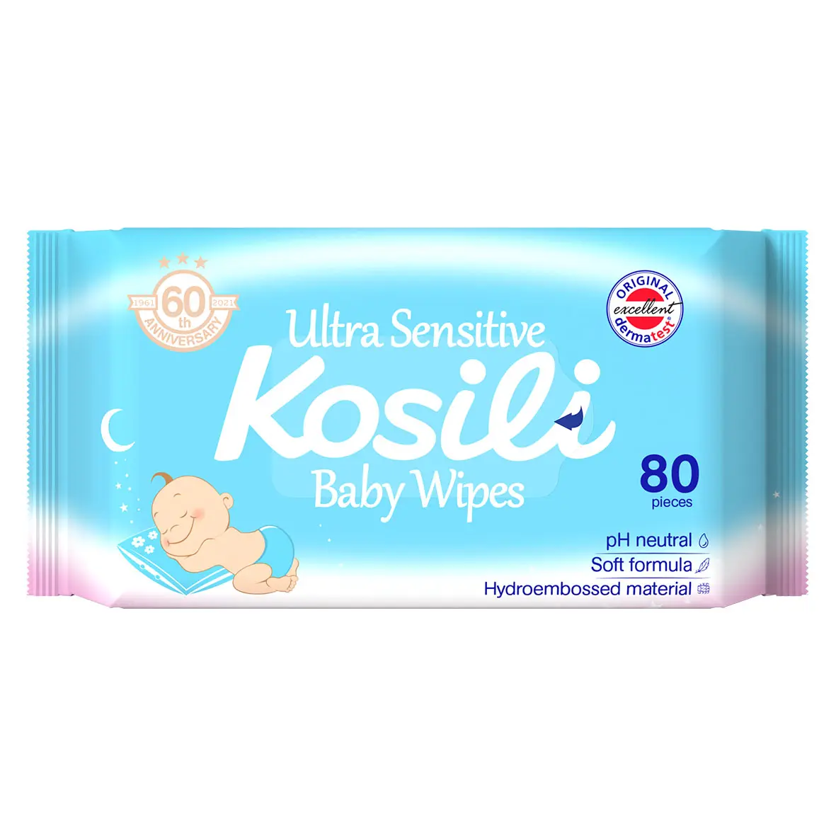 KOSILI Baby vlažne maramice plave 80/1