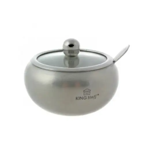 KINGHOFF Posuda za šećer 460ml KH3732 srebrna