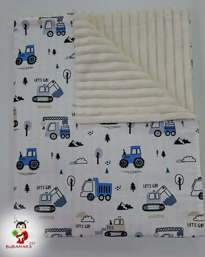Bubamara037 Pokrivač za bebe Bageri, Bež