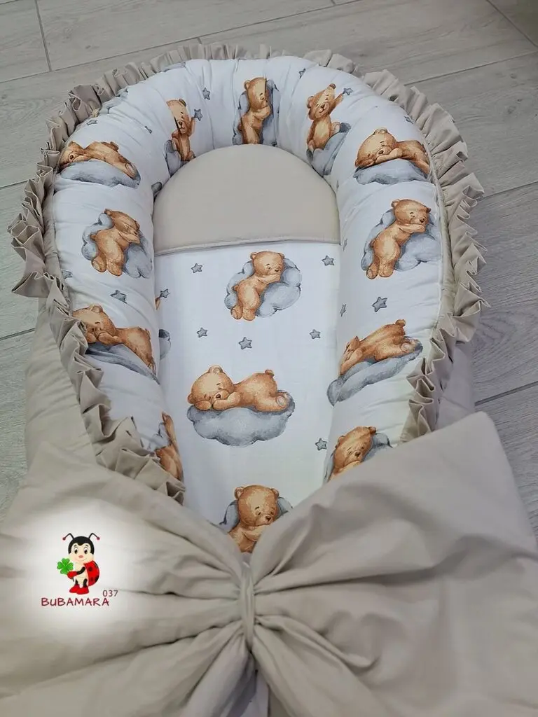 Bubamara037 Gnezdo za bebe sa karnerom Mede, Bež