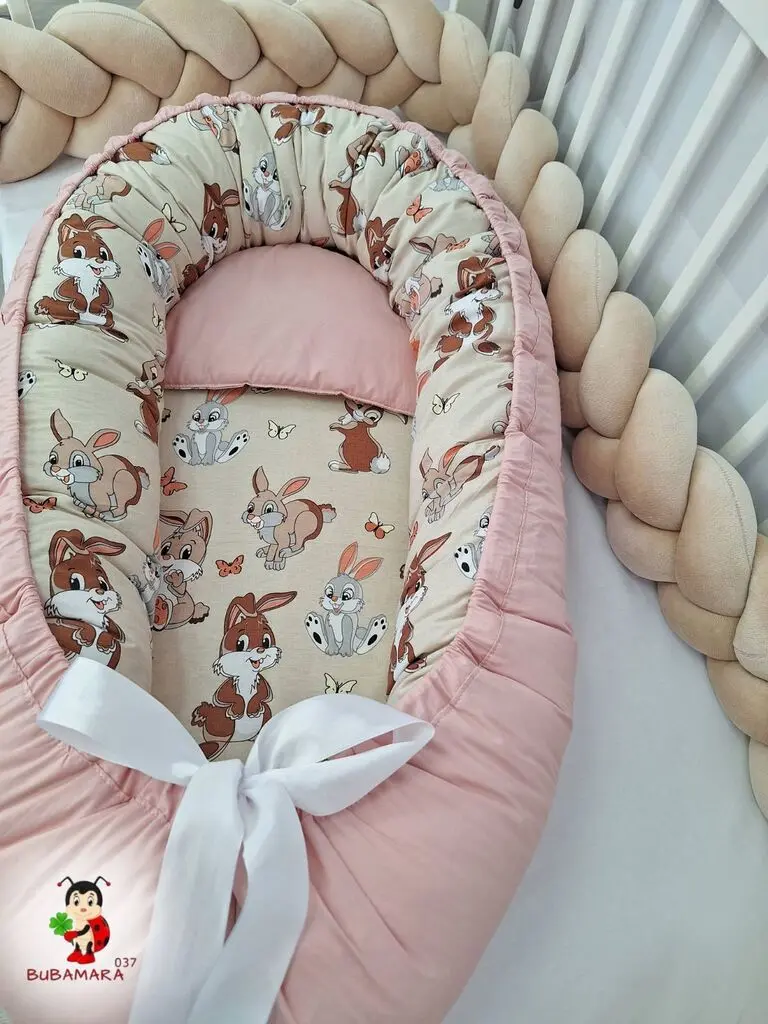 Bubamara037 Gnezdo za bebe Zeka, Krem-roze