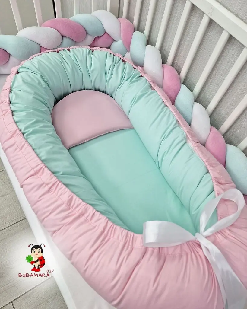 Bubamara037 Gnezdo za bebe, Roze-menta