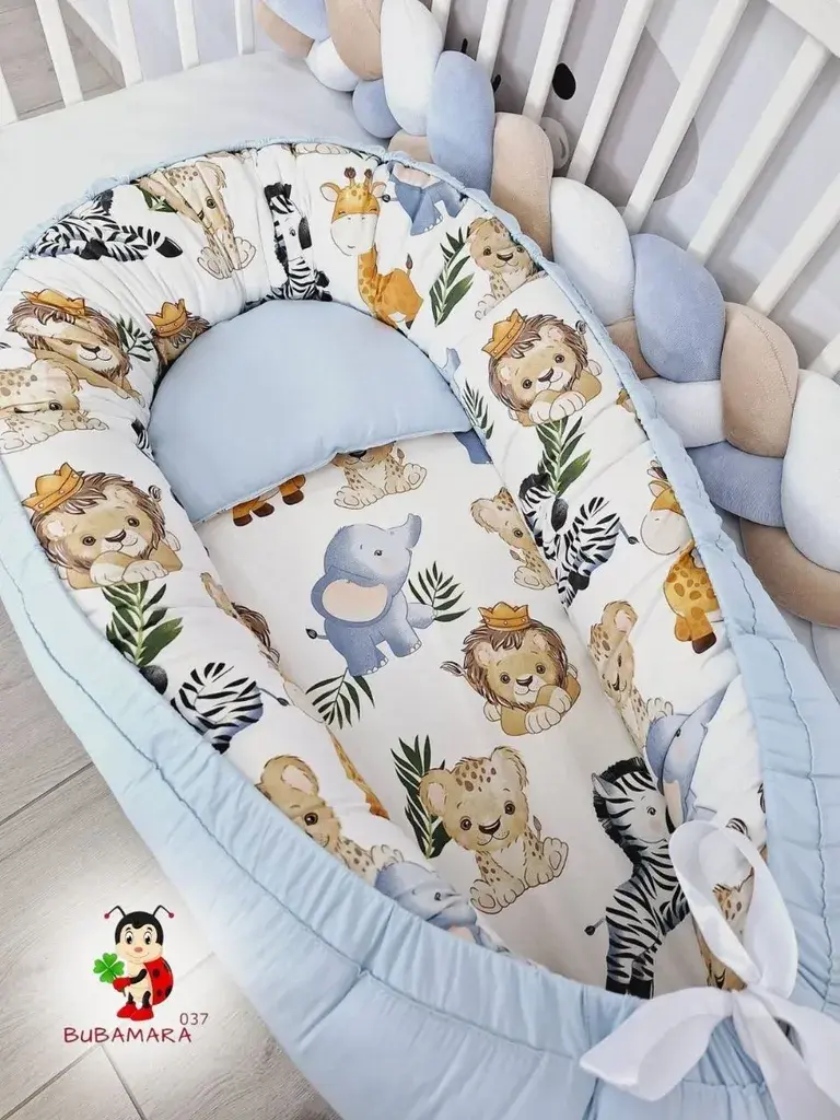Bubamara037 Gnezdo za bebe Safari, Svetloplavo