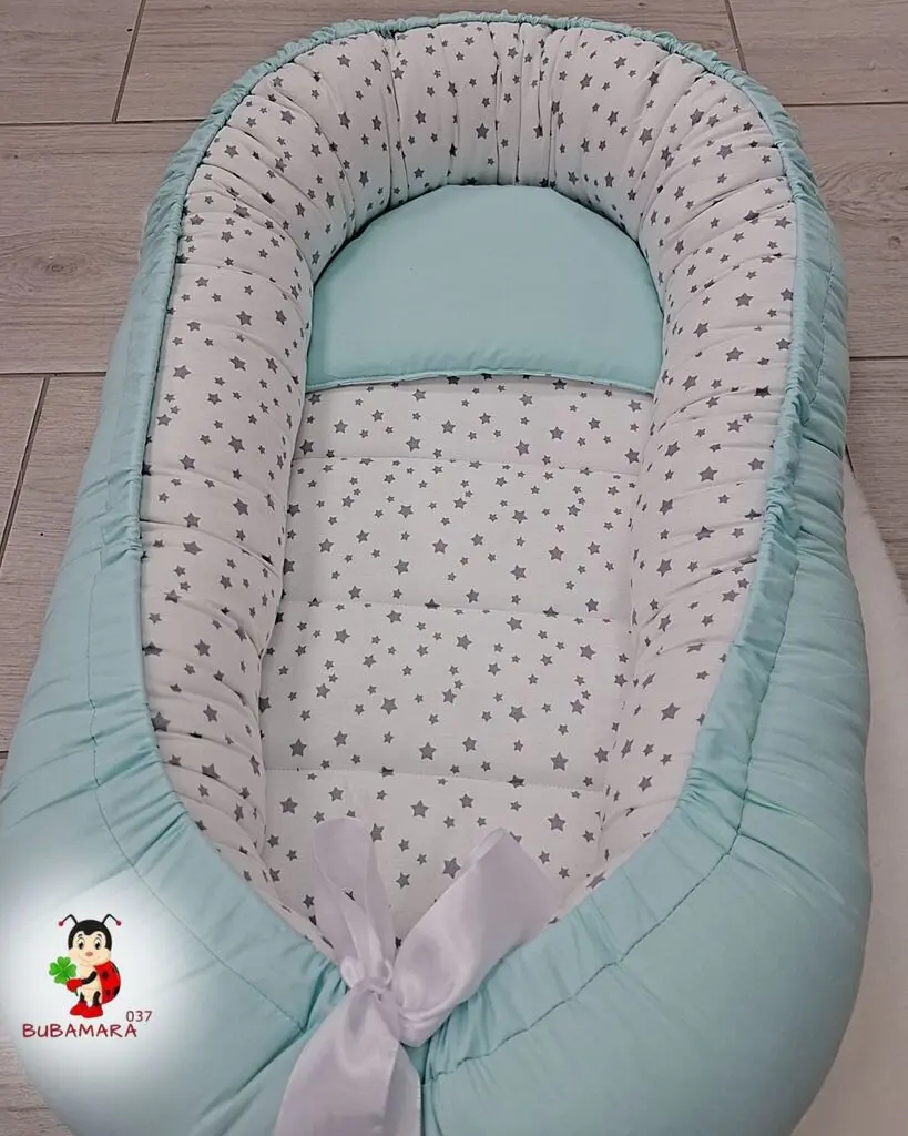 Bubamara037 Gnezdo za bebe Sive zvezdice, Menta