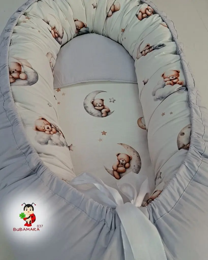 Bubamara037 Gnezdo za bebe Mede na mesecu, Svetlosivo