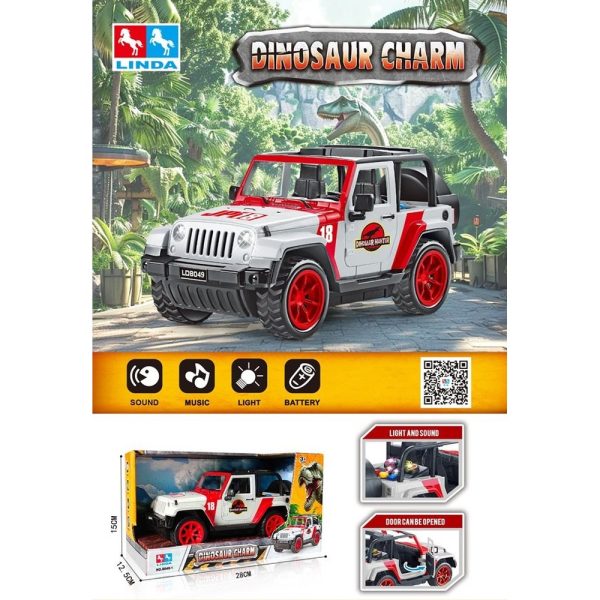 Igračka džip Dino Patrol otvara vrata na baterije