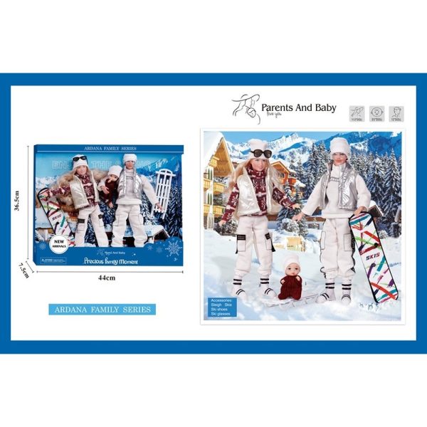 Igračka lutka Family Skiing Holiday set