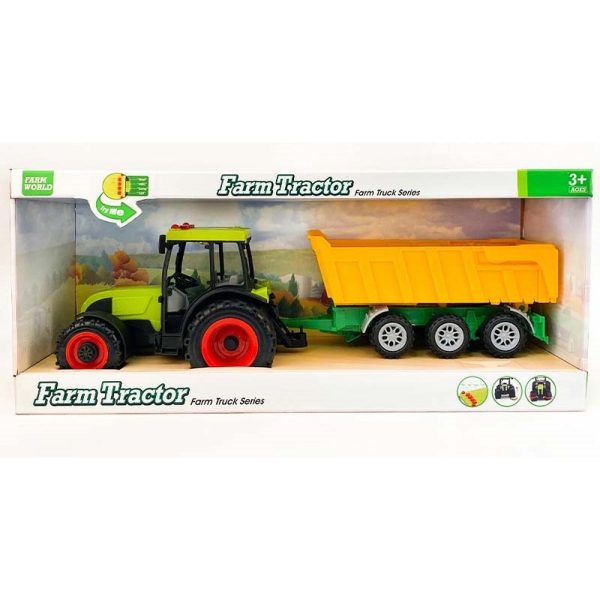 Igračka traktor sa kiper prikolicom set