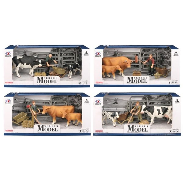 Igračka životinje domaće i farmeri 4 mix set