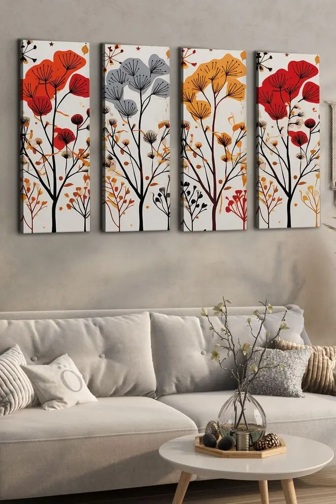 Wallity Slika Ersycnvs4Asm2, 30x90 cm, 4 dela