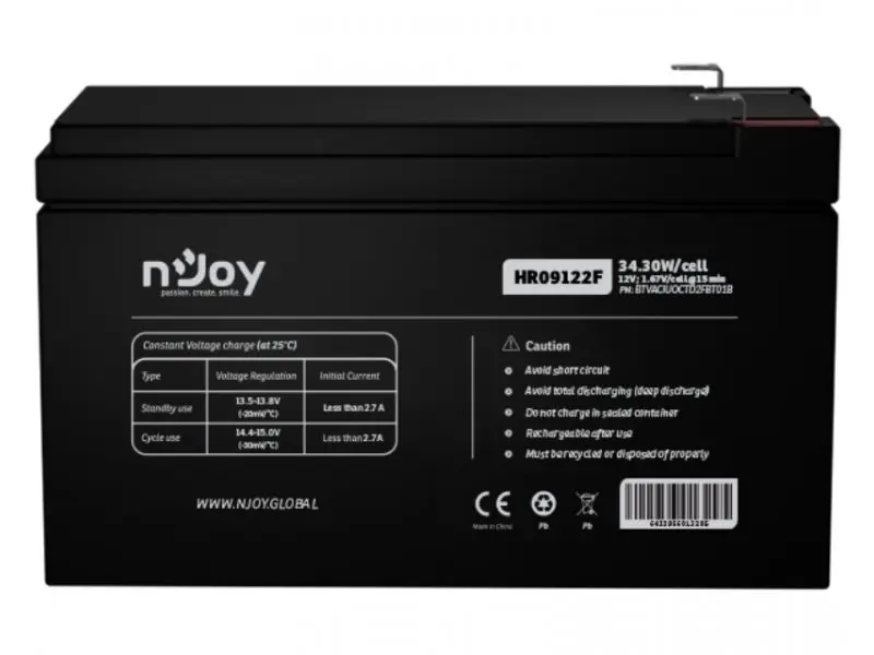 NJOY HR09122F baterija za UPS 12V 38.31W/cell (BTVACIUOCTD2FBT01B)