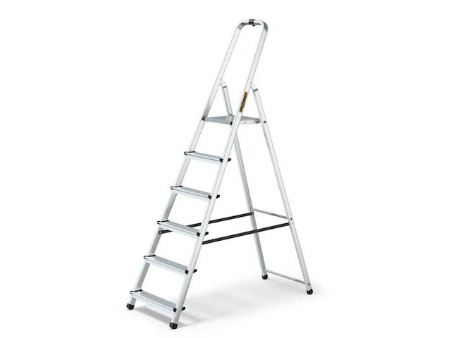 Sklopive aluminijumske kućne merdevine sa 6 stepenika Nosivosti 125kg 19335