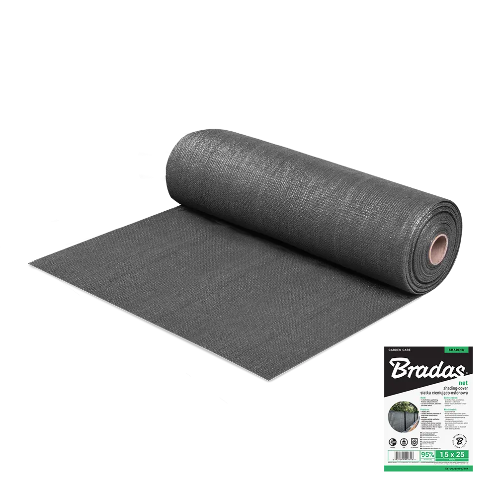 Bradas Mreža za zasenu AS-CO20015025GY, 95 %, 1.5x25 m, 200 g/m²