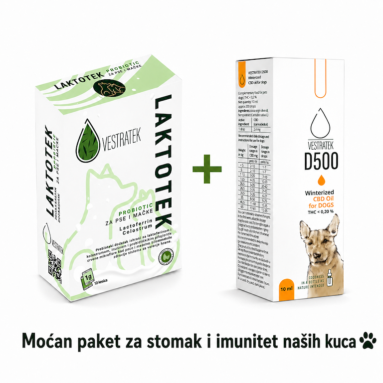 LAKTOTEK + Vestratek D500 Paket za pse