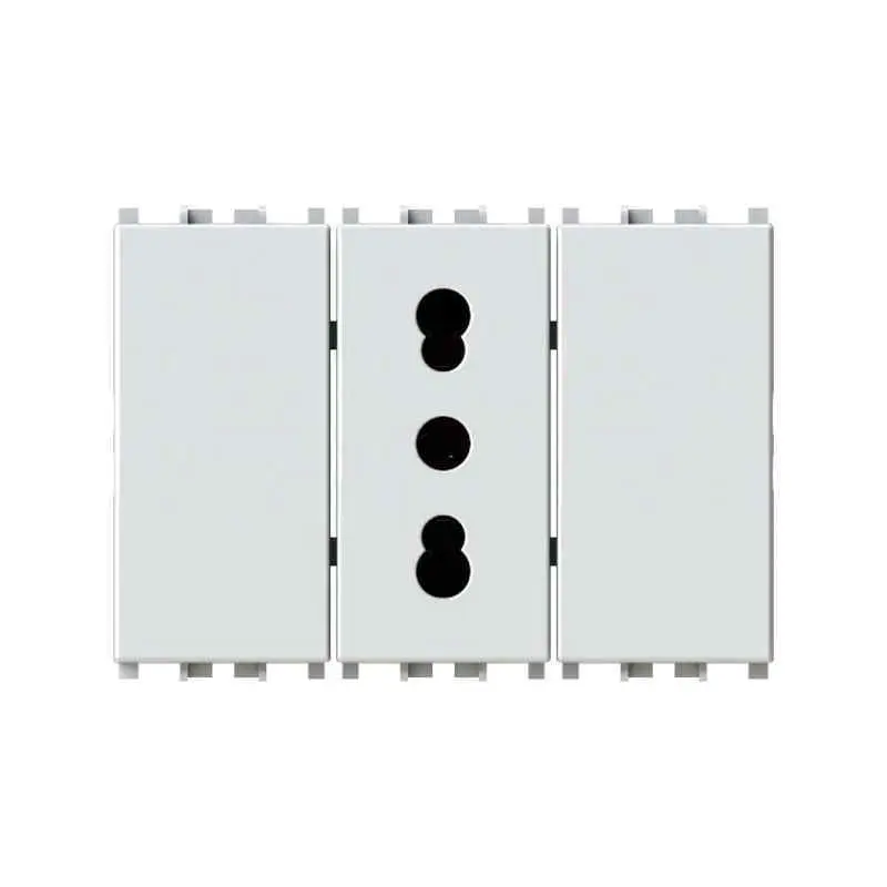 BITAPPO uticnica 1 bipasso+2 slepa modulaVimar Plana bela 4B.V14.BT