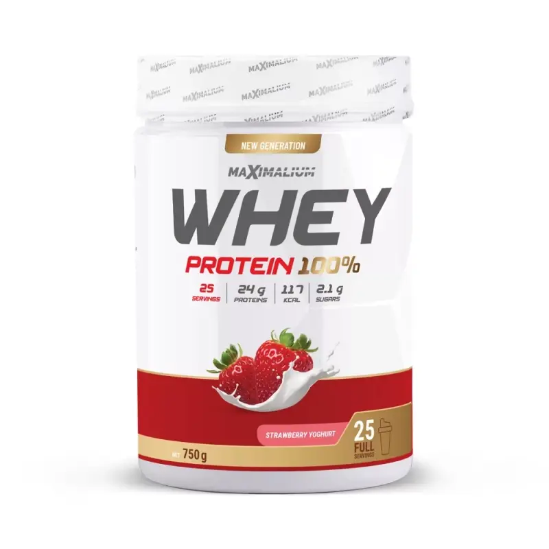 Maximalium Whey Protein, Jagoda i Jogurt, 750g