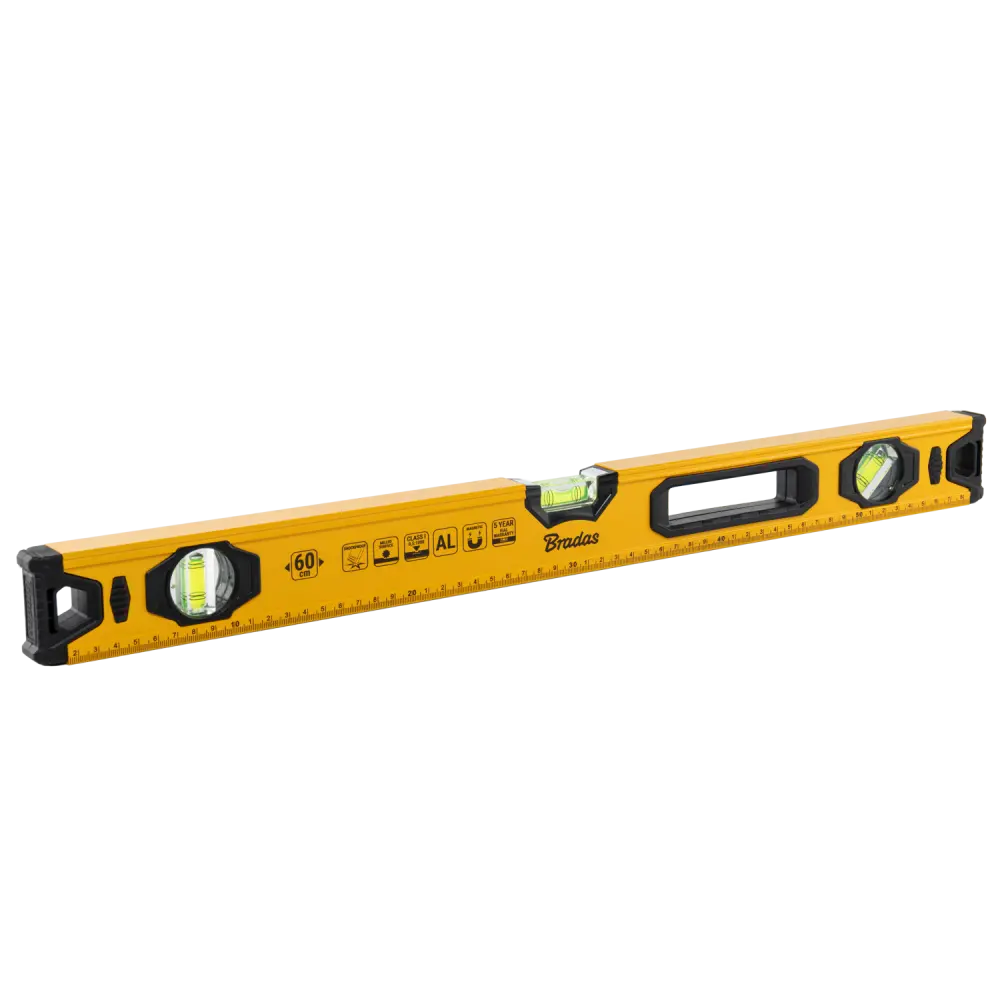 Bradas Aluminijumska libela DIY-LV30060YL, Magnetna, 60 cm