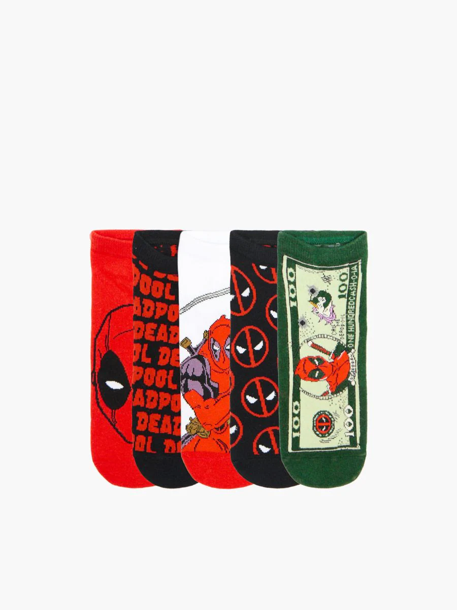 Pakovanje od 5 para čarapa s dezenom Deadpool
